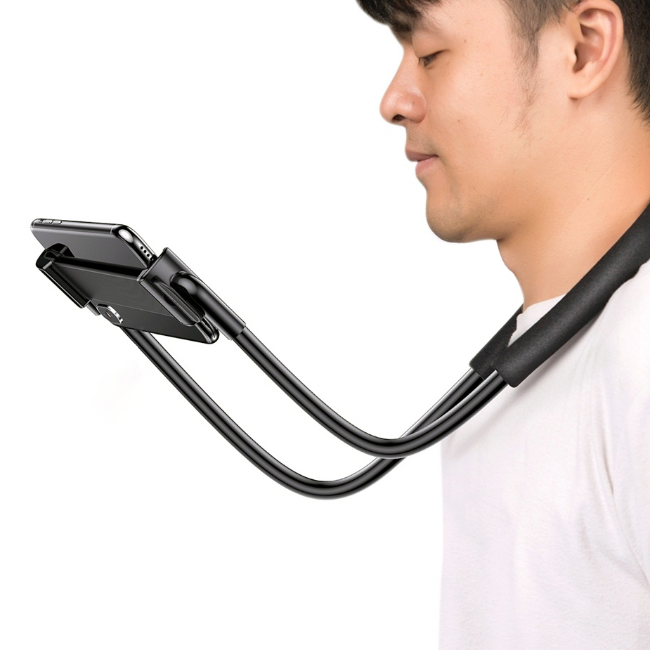 Baseus Neck Mounted Lazy Arm Holder for Phone / Tablet (Black)